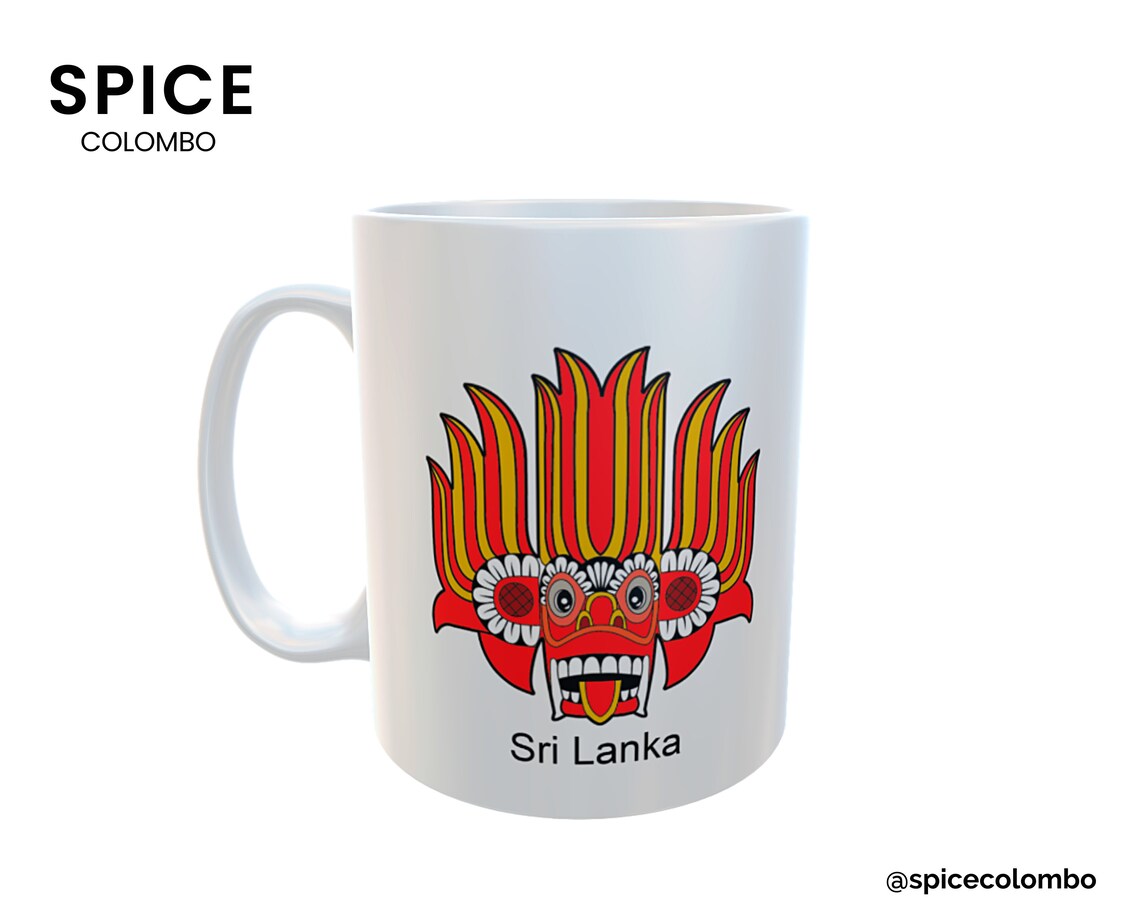 Limited Edition Coffee Mug With Devil Face Printed Sri Lankan Art Tea ...