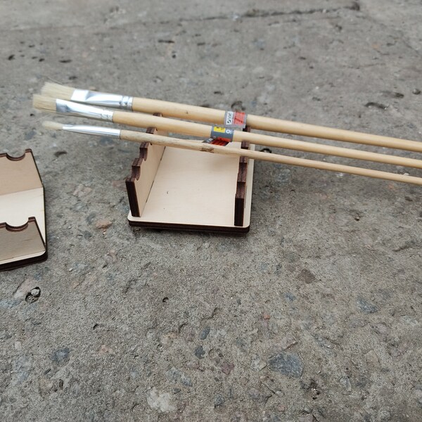 Laser Cut Paint Brush Holder - Etsy