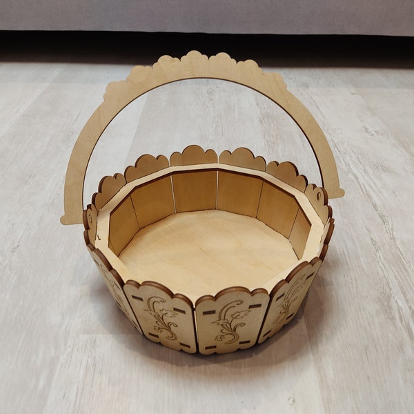 Wooden Basket - Etsy