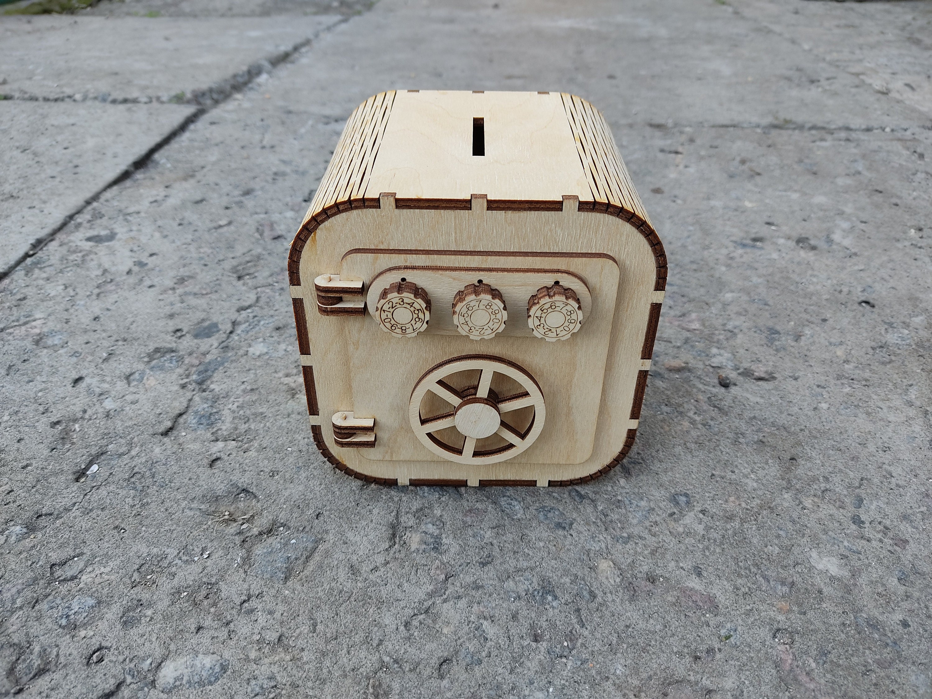 Wooden Safe With Combination Lock Vector File Money Box Safe - Etsy