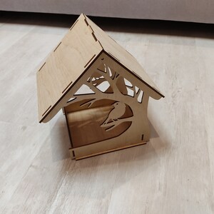 Bird Feeder Vector File, Wood Feeder for Birds, Laser Cut Files Svg,dxf ...