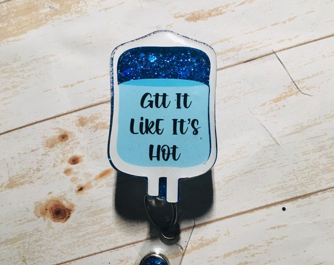 Gtt It Like Its Hot Interchangeable Glitter Badge Reel - Etsy