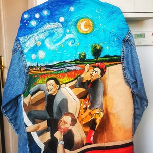 Starry Night Frida Kahlo Van Gogh Salvador Dalí - Custom Hand Painted ...