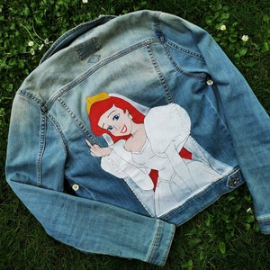 Disney Ariel Little Mermaid Wedding Bridal Bride Custom Hand Painted ...