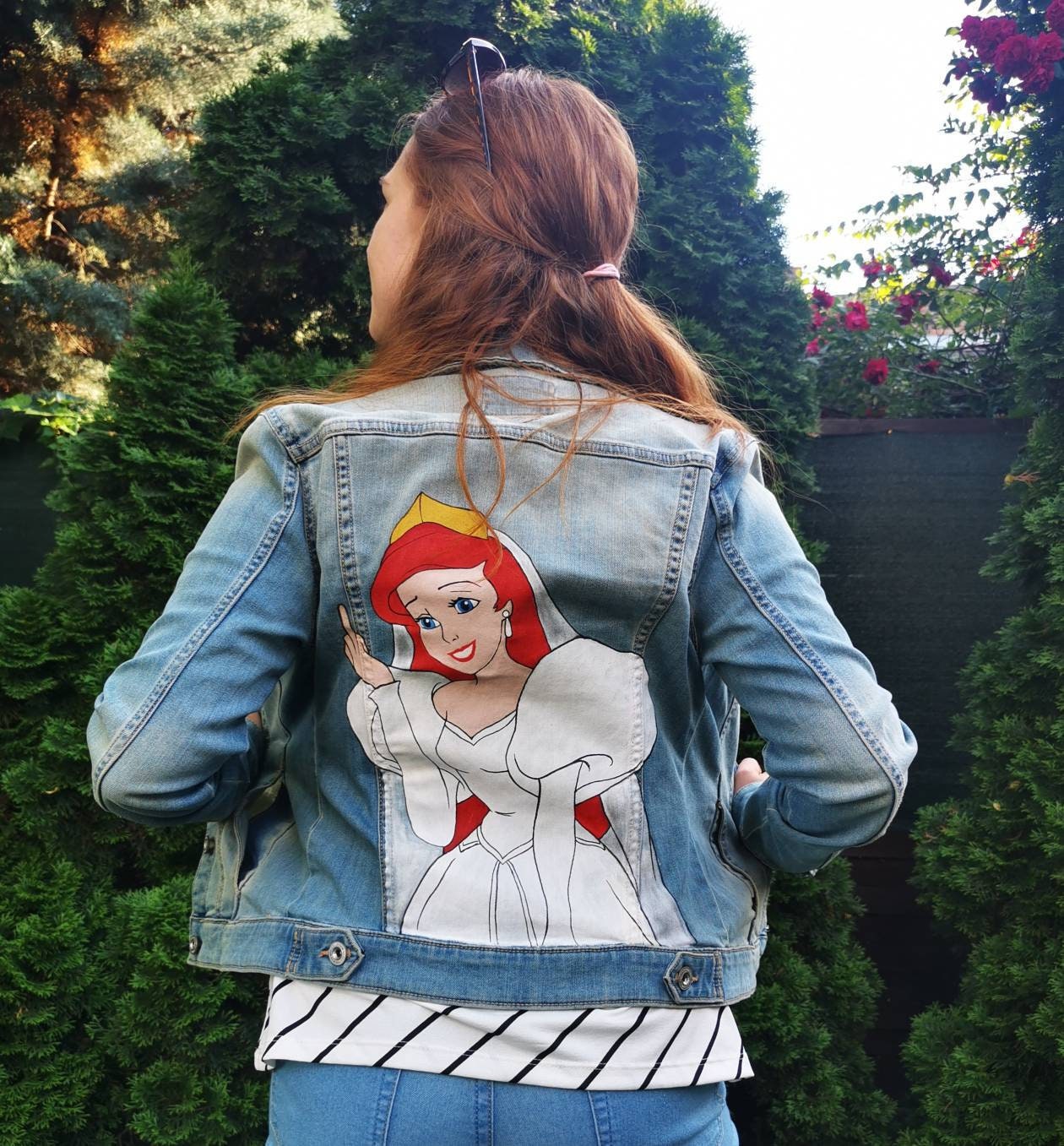 Disney Ariel Little Mermaid Wedding Bridal Bride Custom Hand Painted ...