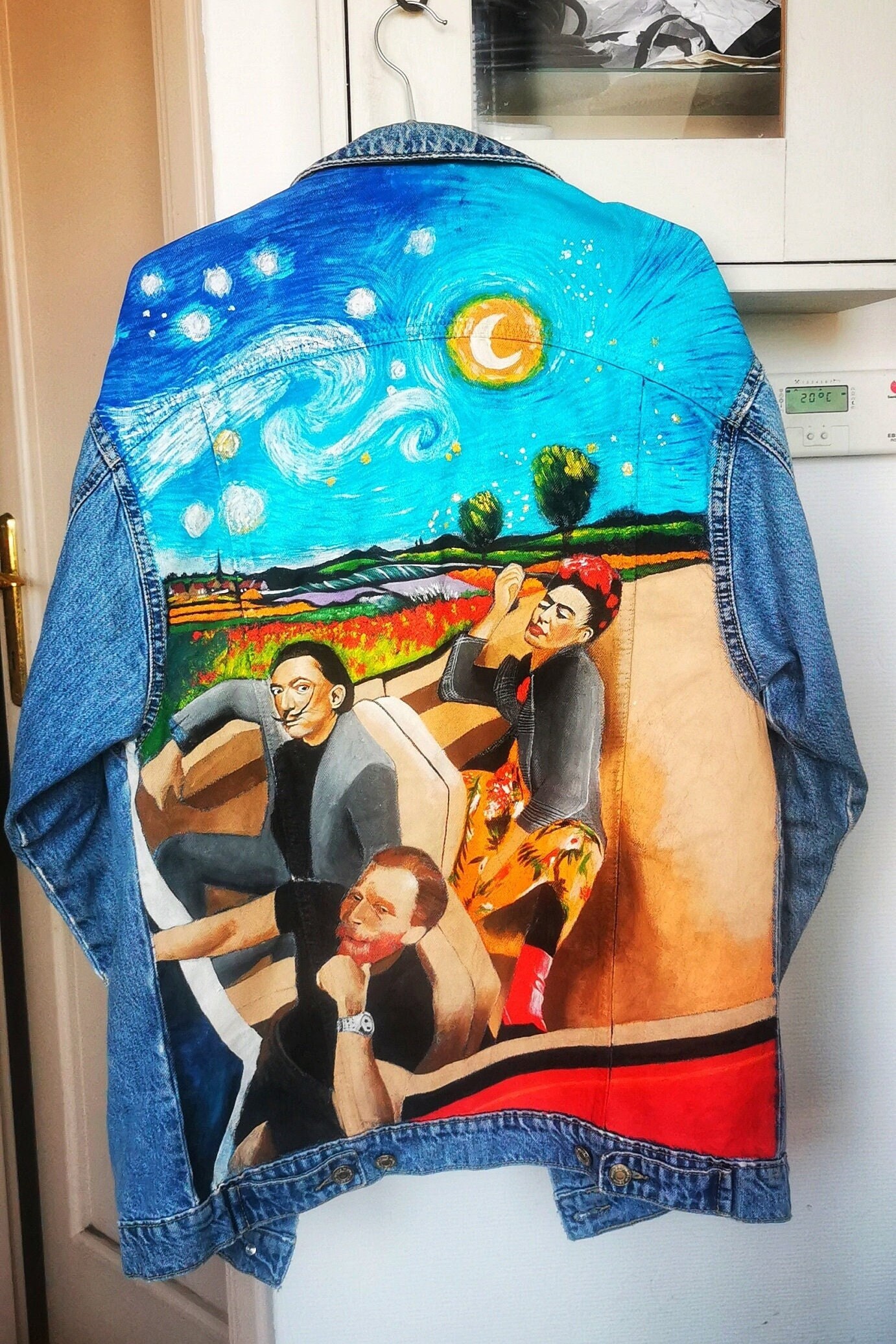 Starry Night Frida Kahlo Van Gogh Salvador Dalí Custom Hand Painted ...