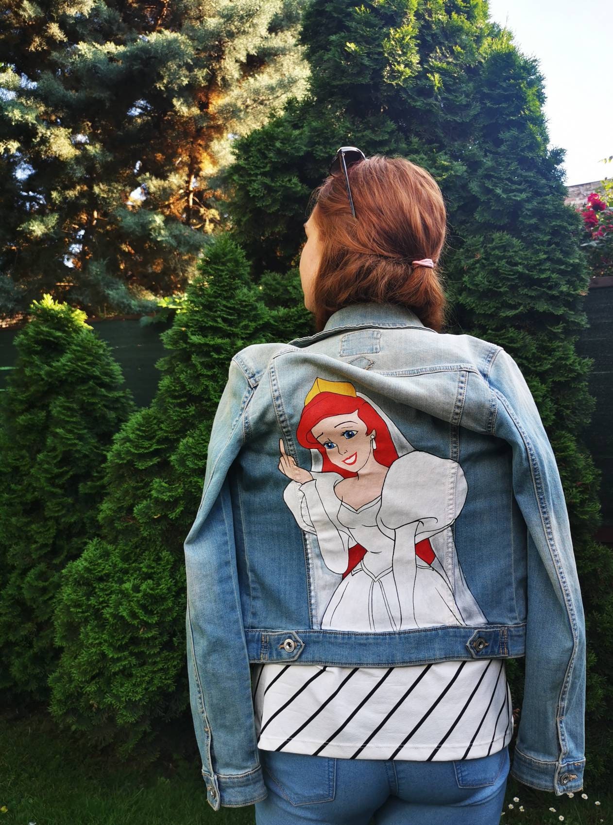Disney Ariel Little Mermaid Wedding Bridal Bride Custom Hand Painted ...