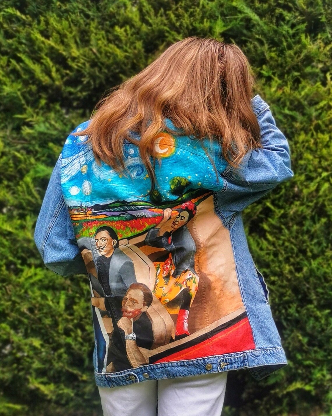 Starry Night Frida Kahlo Van Gogh Salvador Dalí Custom Hand Painted ...