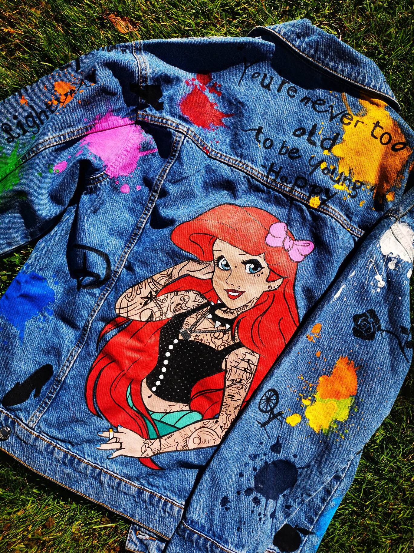 Customized Hand Painted Denim Jacket Made to Order - Etsy