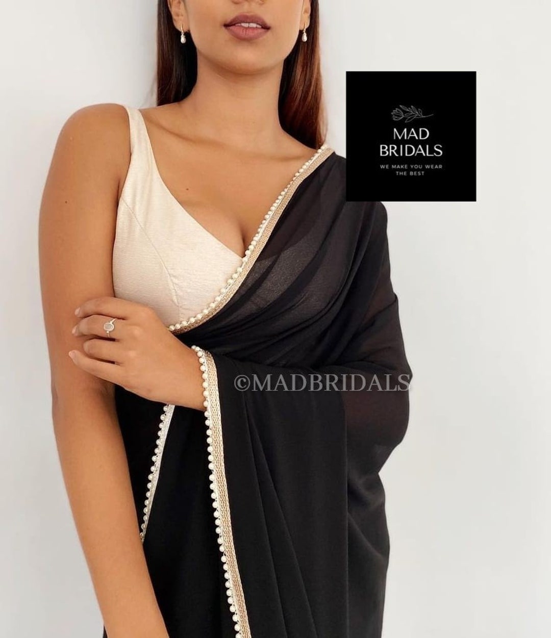 Pure Pearl Saree, Wedding Saree, Pearl Saree, Designer Saree,bridesmaids Saree,indian Wedding ...