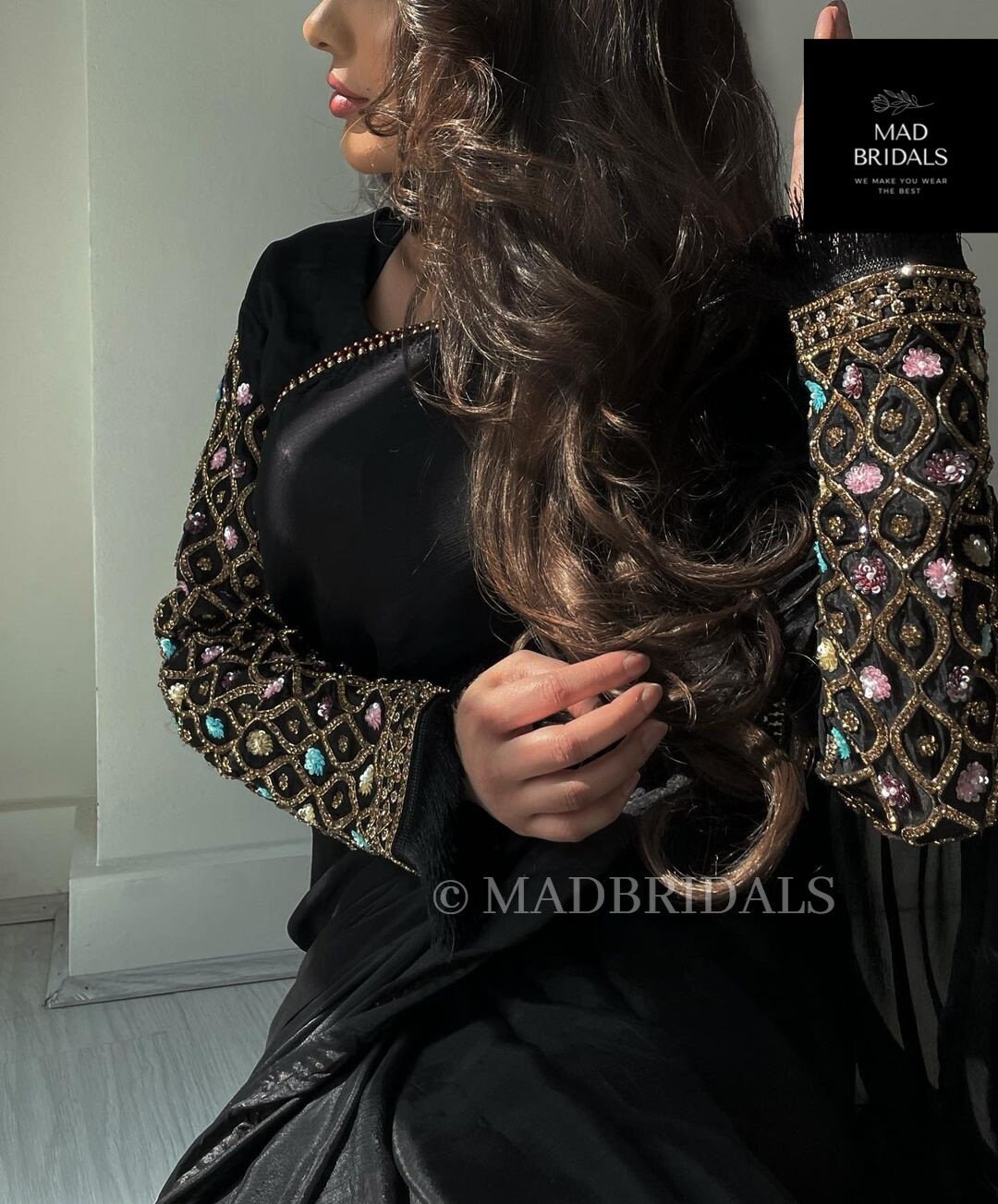 Sabyasachi Saree, Black Designer Saree,/black Saree/hand Embroidery ...