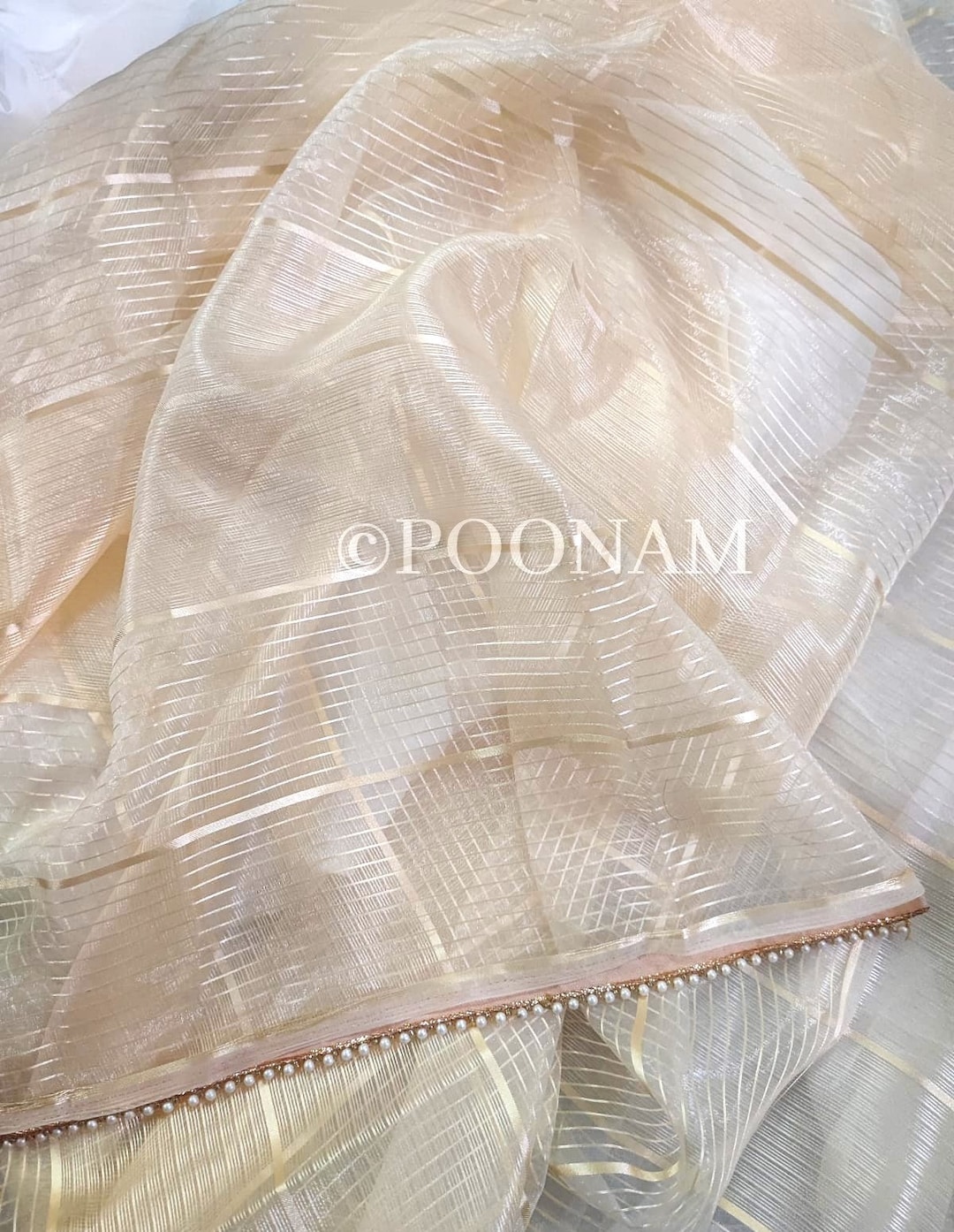 Sabyasachi Pearl Saree, Wedding Saree, Pearl Saree,designer Saree ...