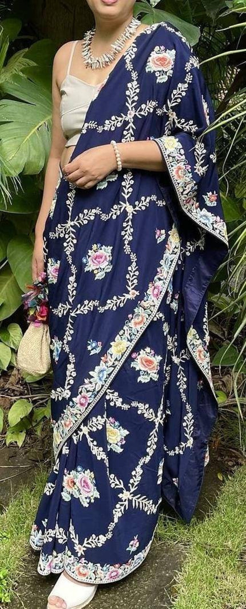 Parsi Gara Saree, Gara Embroidered Saree, Parsi Saree, Wedding Saree ...