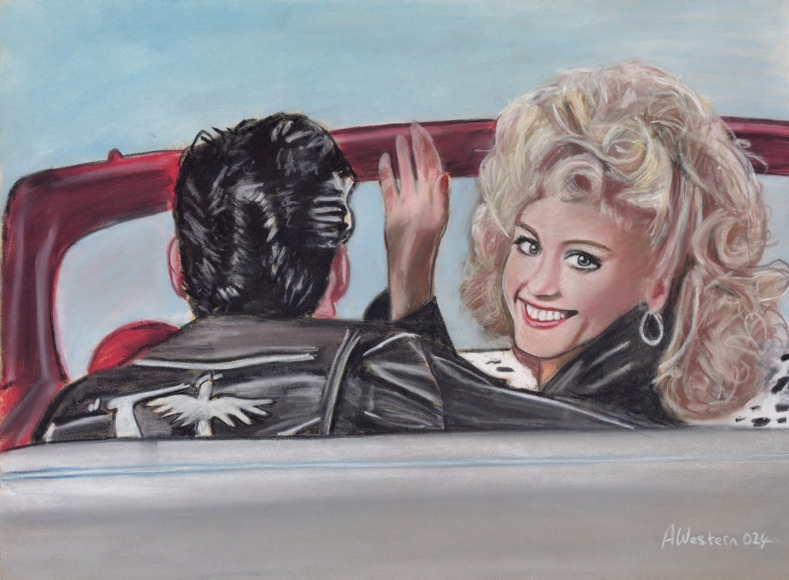 Original GREASE Painting - Etsy