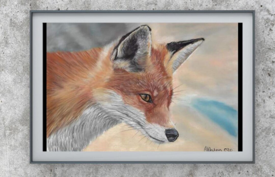 Original Red Fox Pastel Painting: Wildlife Art (16x12 In) - Etsy
