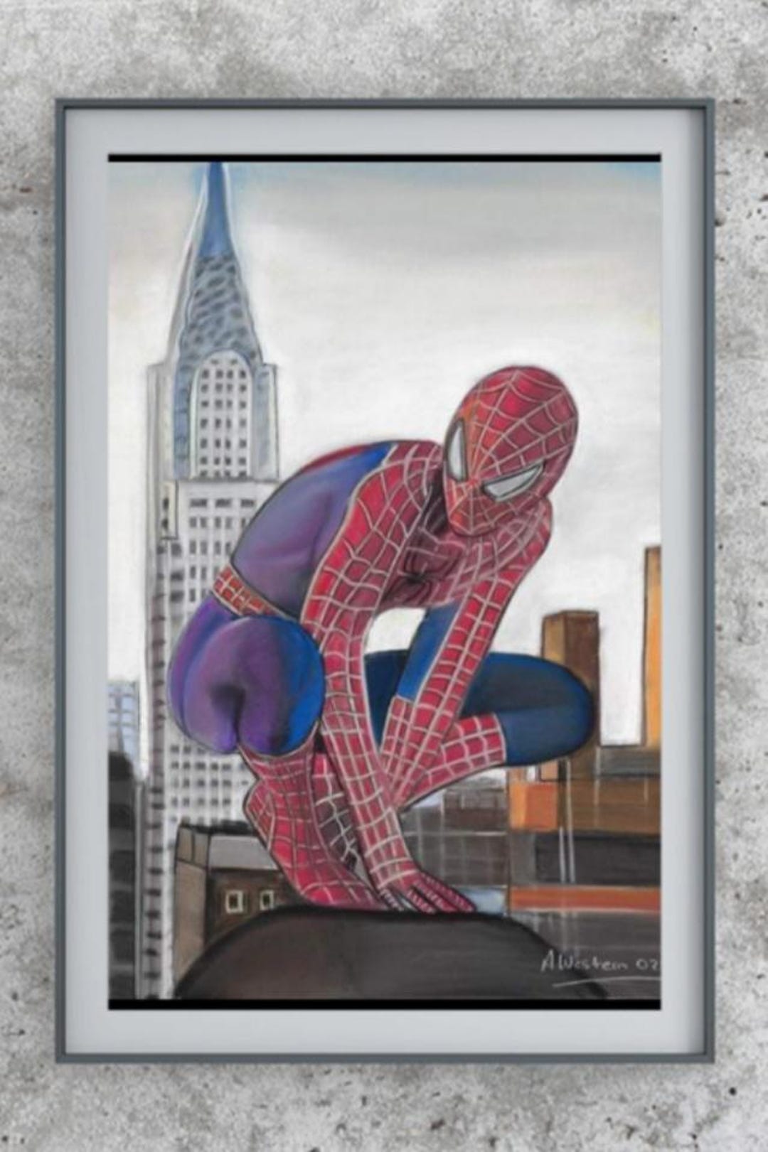 Pastel Spider Man Art, Marvel Superhero Painting, Boys Room Decor, Kids ...