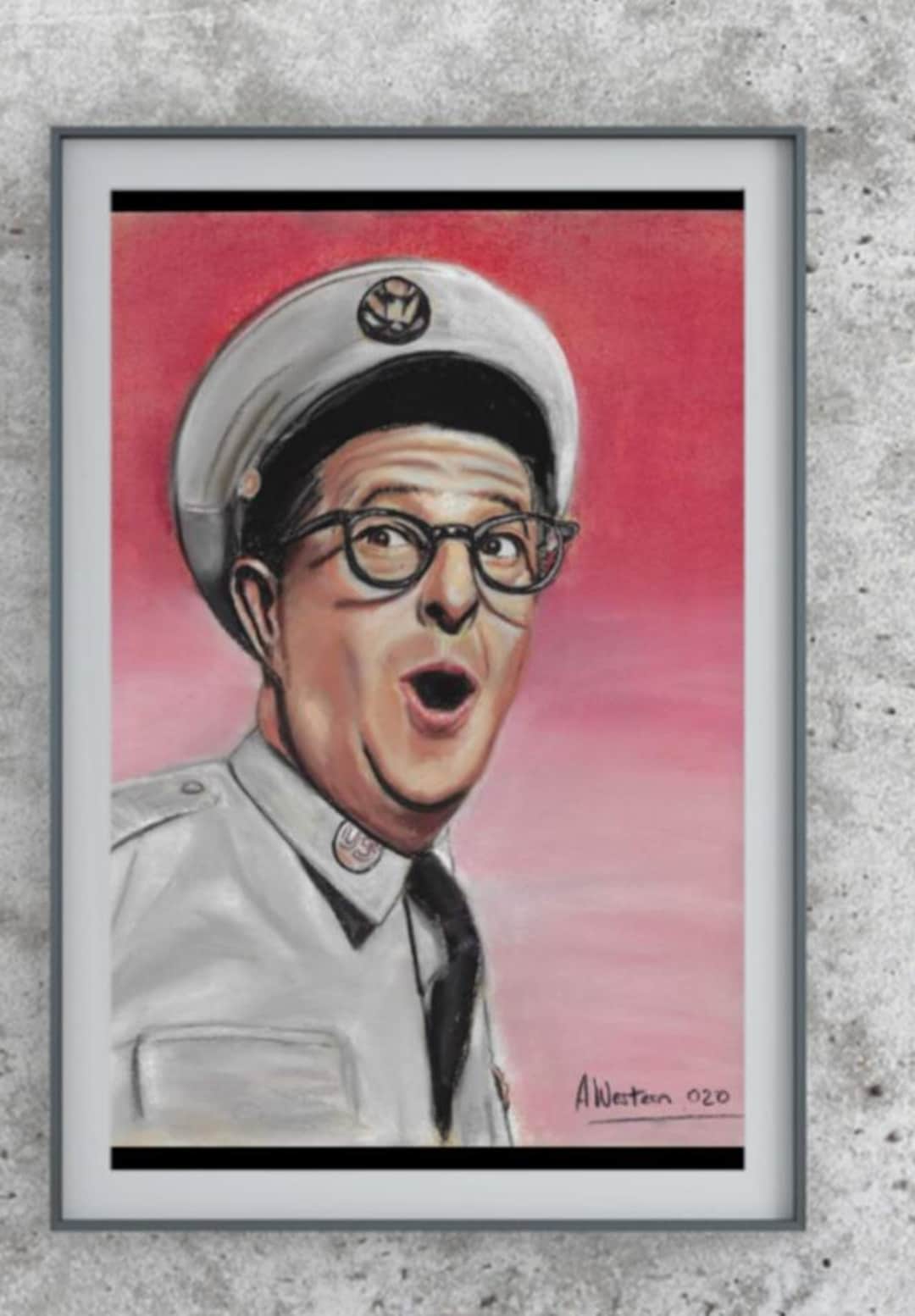 Sgt Bilko Pastel Painting: Phil Silvers Classic TV Art - Etsy