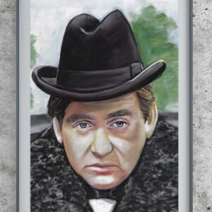 Tony Hancock Comedian Pastel Painting, Vintage Wall Art, British Comedy ...