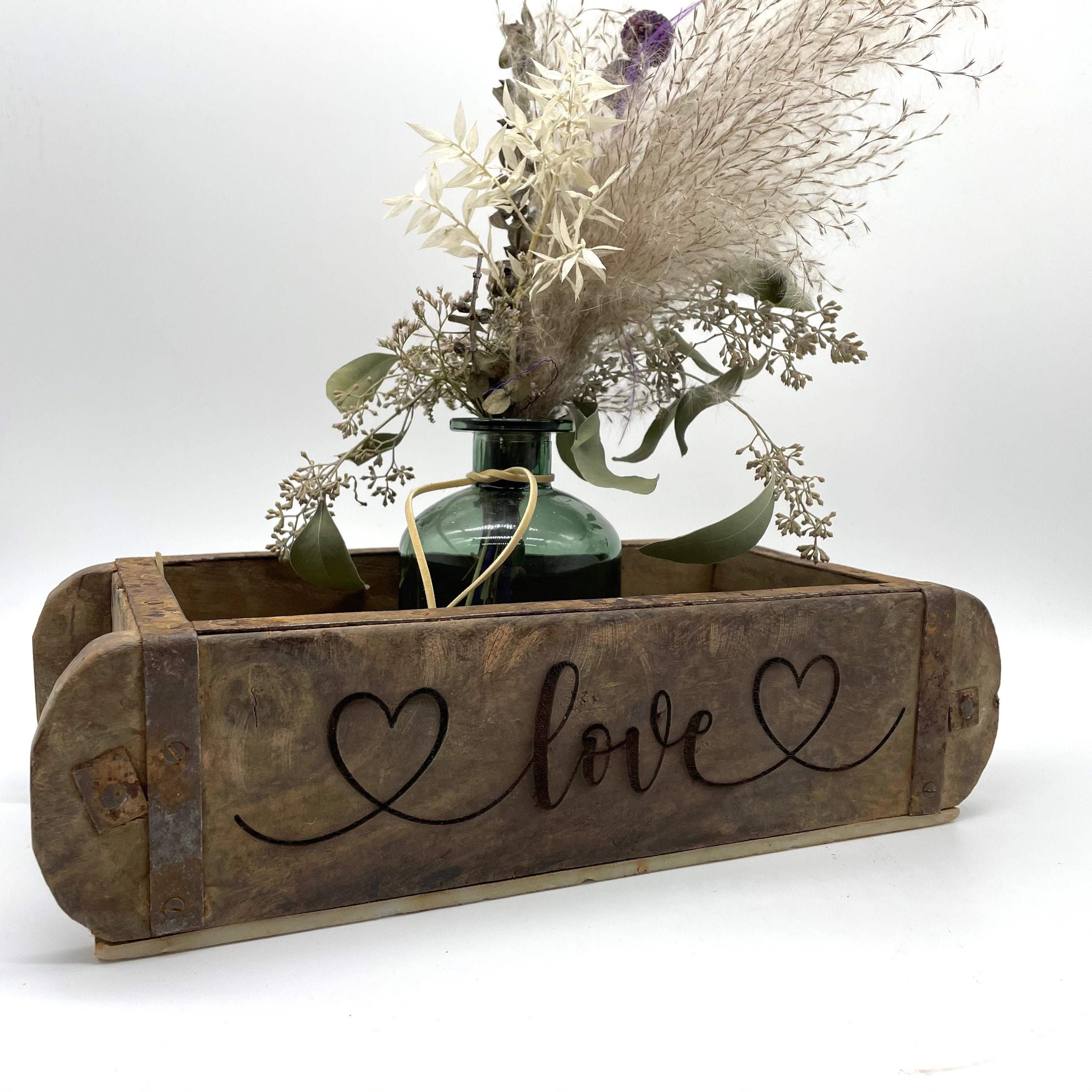 Ziegelform HOME, Aufbewahrung, Holz Vintage personalisierbar, rustikale ...