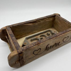 Ziegelform HOME, Aufbewahrung, Holz Vintage personalisierbar, rustikale ...