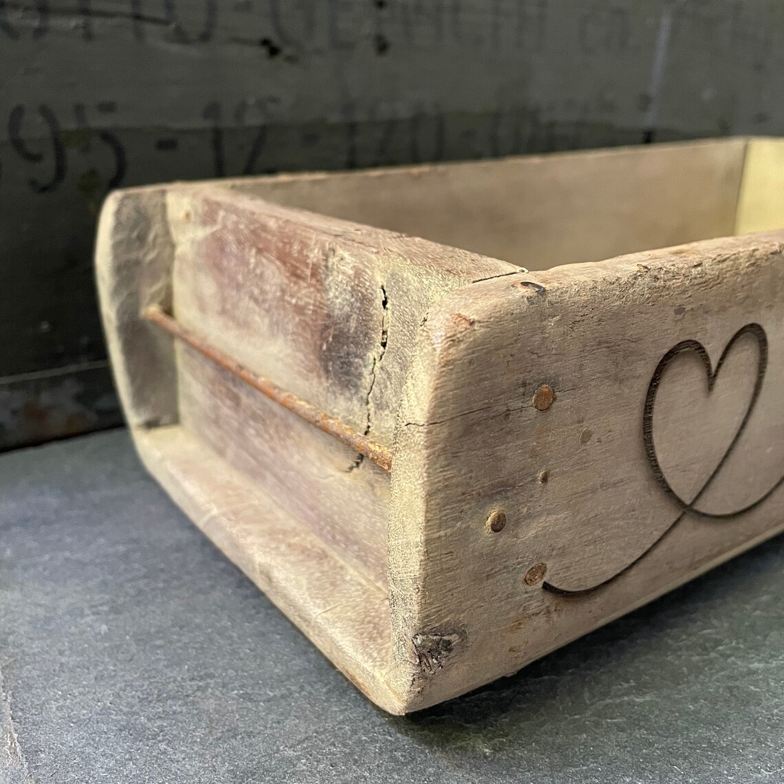 Ziegelform HOME, Aufbewahrung, Holz Vintage personalisierbar, rustikale ...