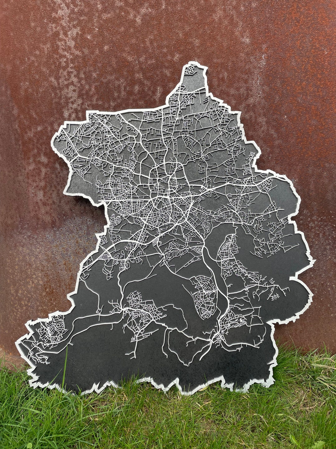 Wooden Map Personalized City Map Map MDF - Etsy