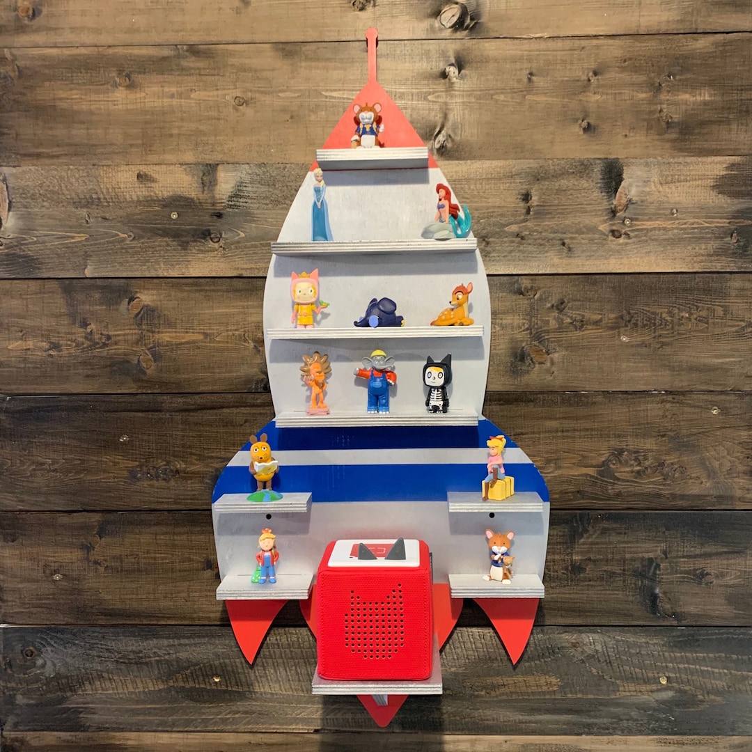 Personalized Toniebox Shelf Rocket | Storage for Music Box & Tonie ...