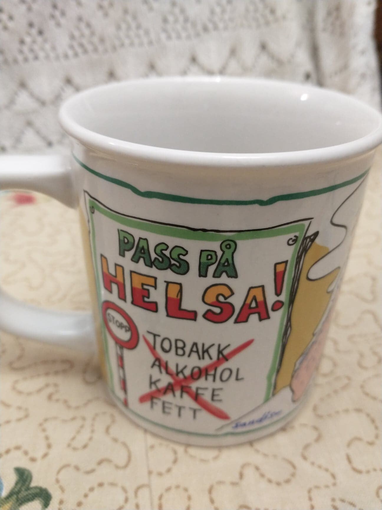Cartoon Norge Coffee Tea Mug - Norway Norwegian Scandinavian - Kruslig ...