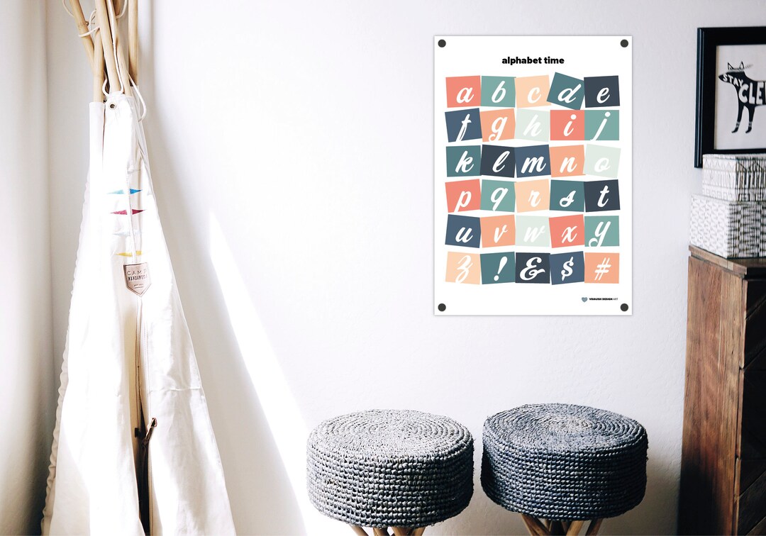 Acrylic A2 Alphabet Chart Alphabet Children's Decor - Etsy