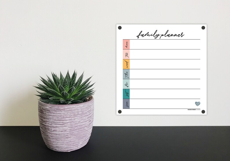 Acrylic Weekly Planner Wall Planner 420mm X 420mm Acrylic - Etsy
