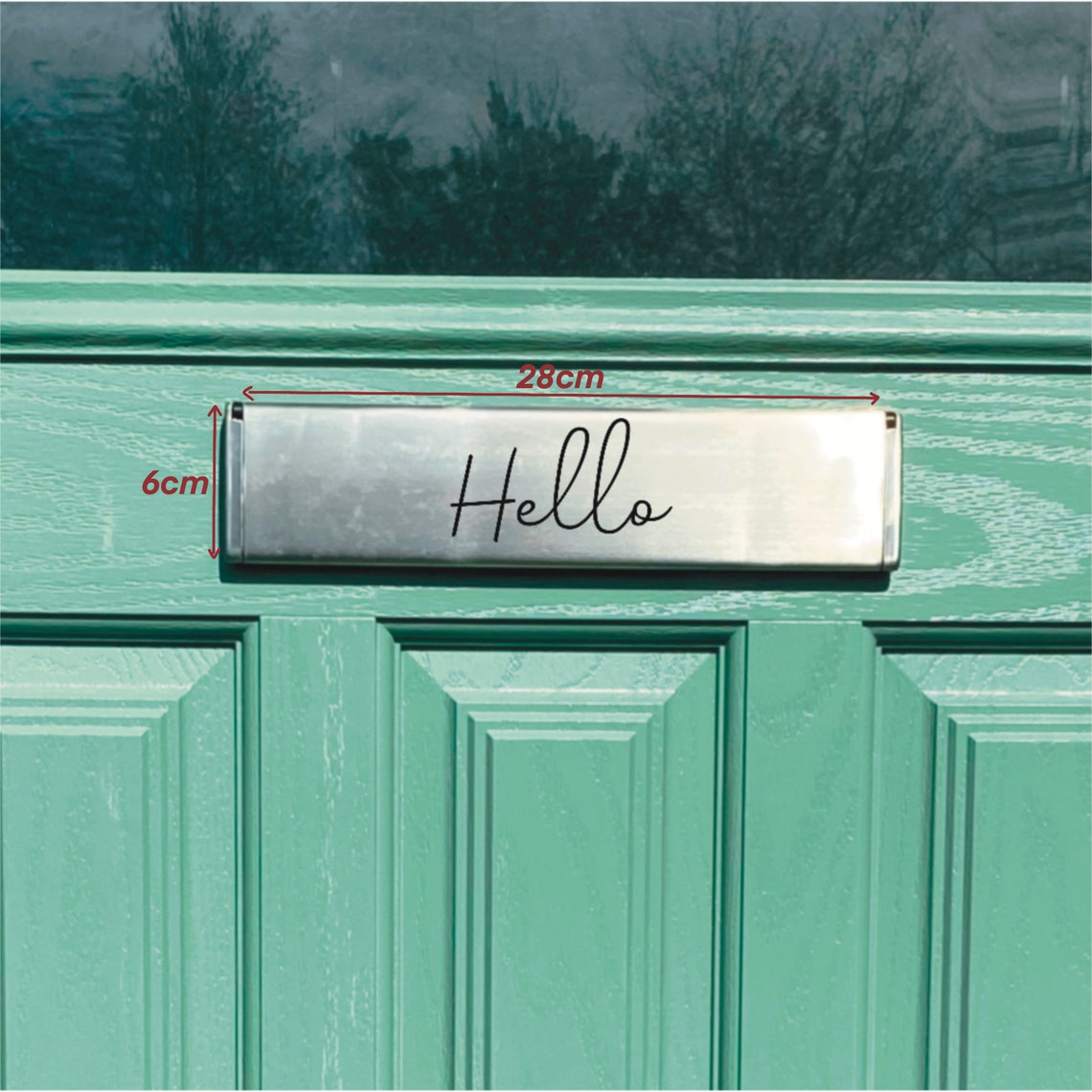 Front Door Letter Box Vinyl Decal Sticker Hello | Etsy