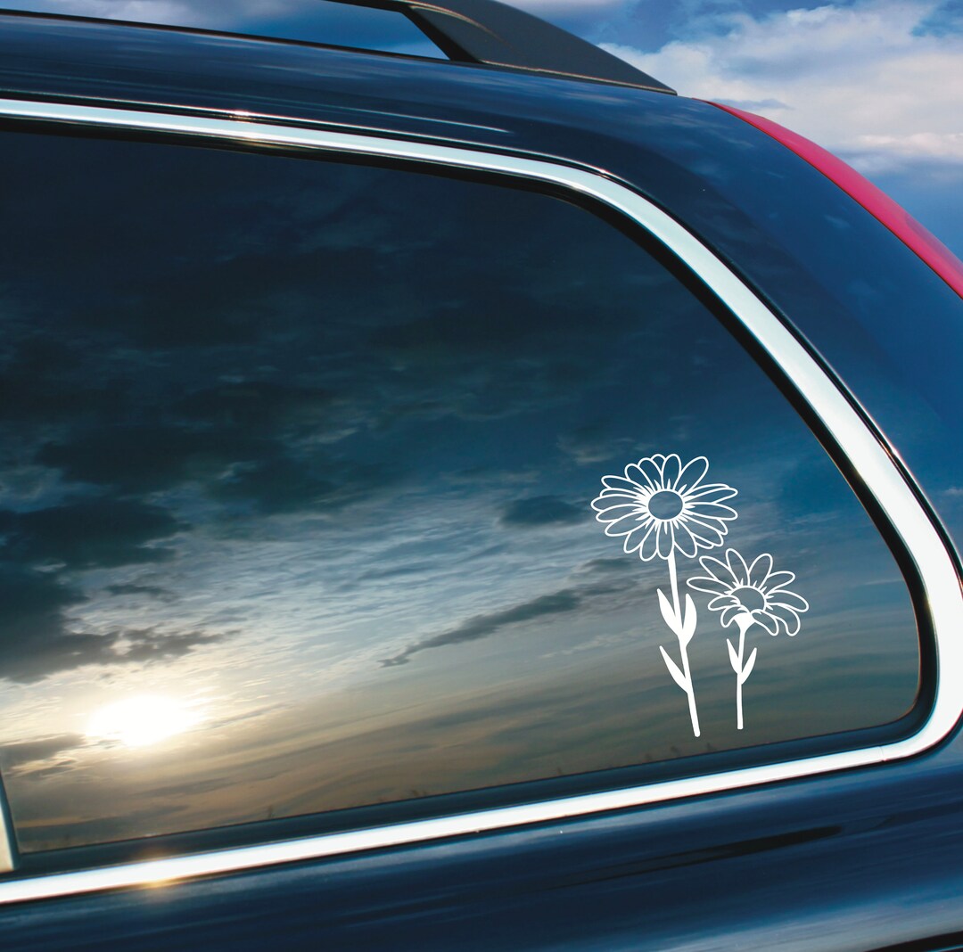 Flower Car Decal Sticker. Window Sticker. Window Decal. Car Accessories ...