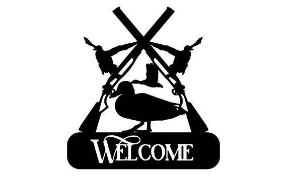 Duck Hunter Welcome Sign SVG File Outdoor Scene - Etsy
