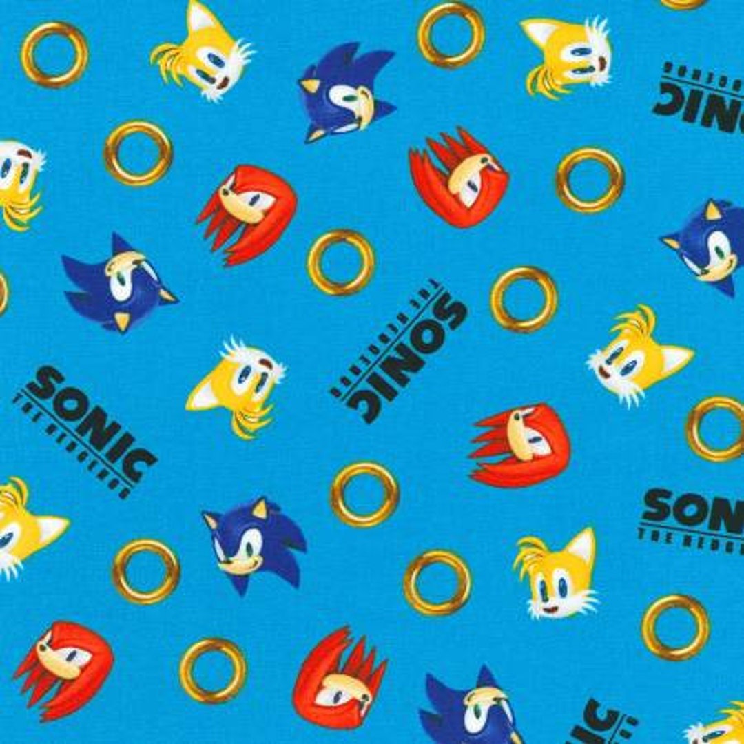 Sonic the Hedgehog Rings Fabric, Robert Kaufman Fabrics, 100% Cotton - Etsy