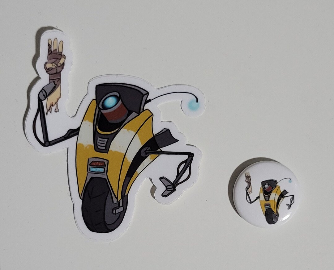 Borderlands 3 Claptrap Sticker and Button - Etsy