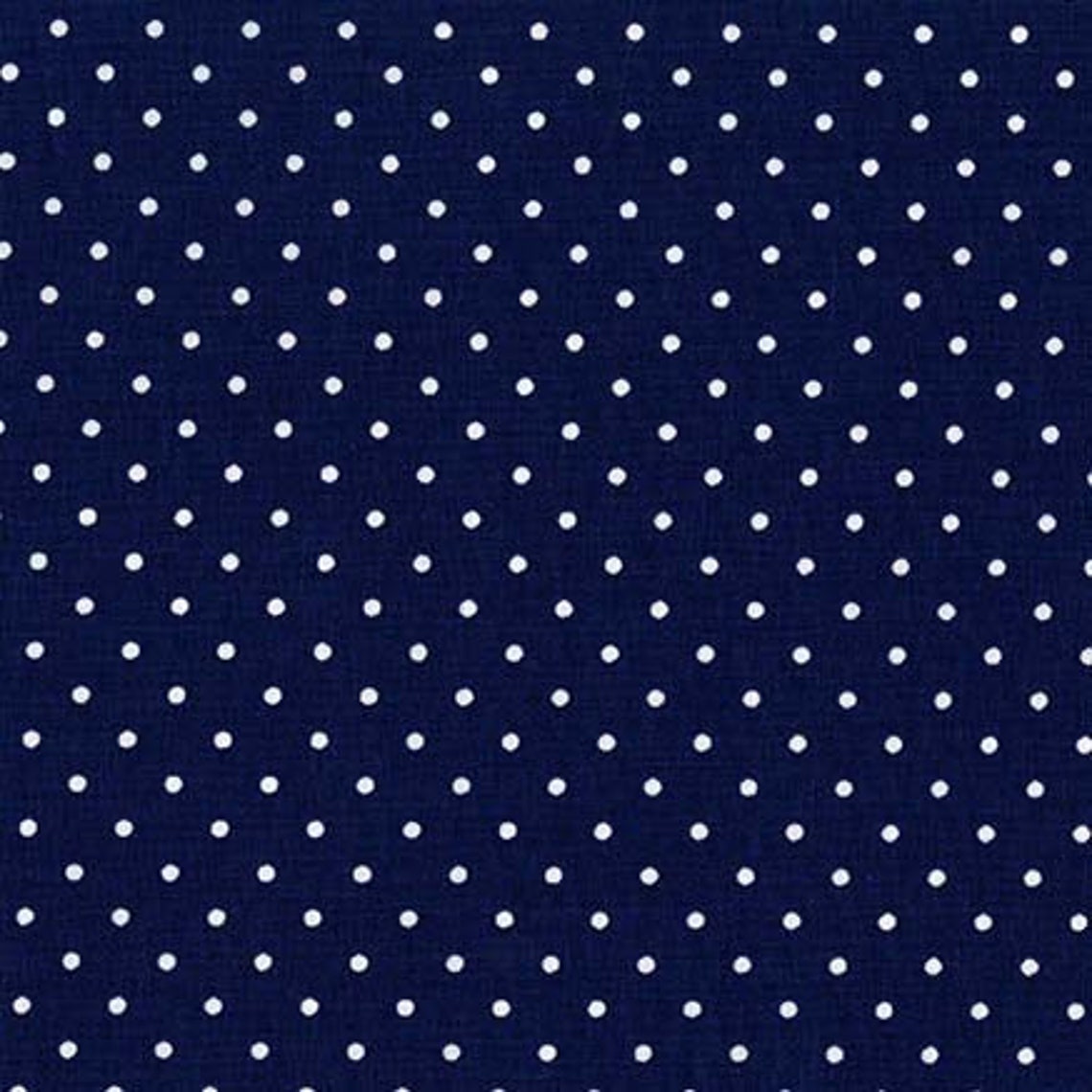 Pinhead Polka-dot Navy Fabric Michael Miller Fabrics 100% | Etsy