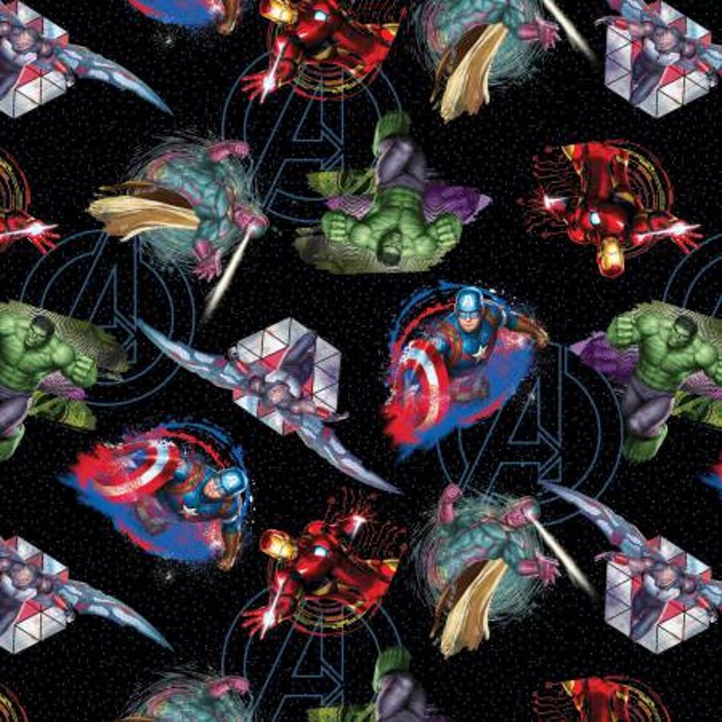 Marvel Avengers Fabric Springs Creative Fabrics 100% cotton | Etsy