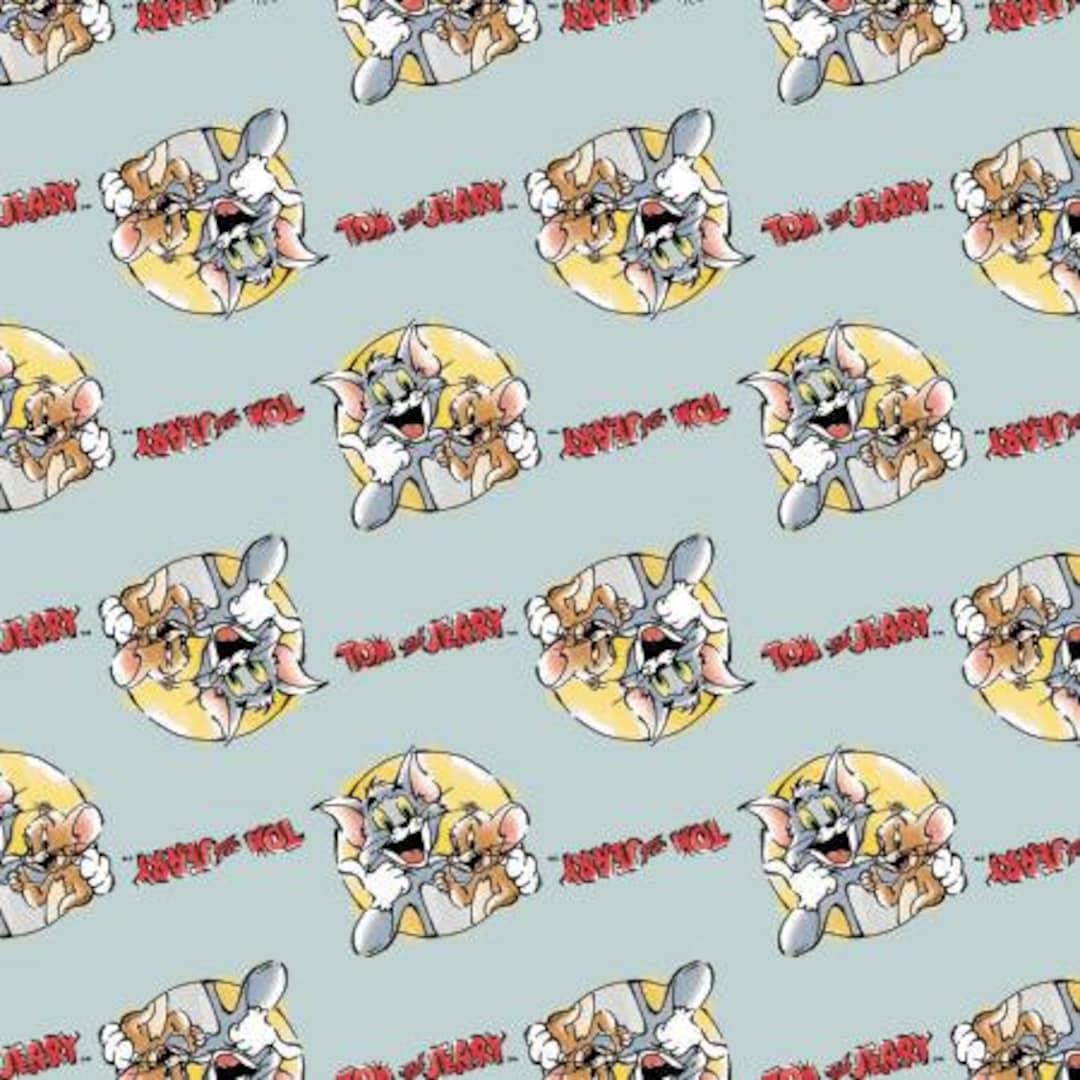 Tom and Jerry Fabric, Camelot Fabrics, 100% Cotton - Etsy