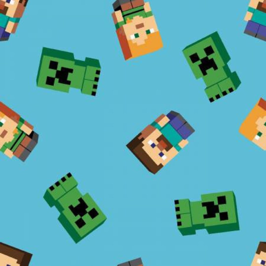 Mojang Minecraft Friends Fabric Springs Creative Fabrics - Etsy