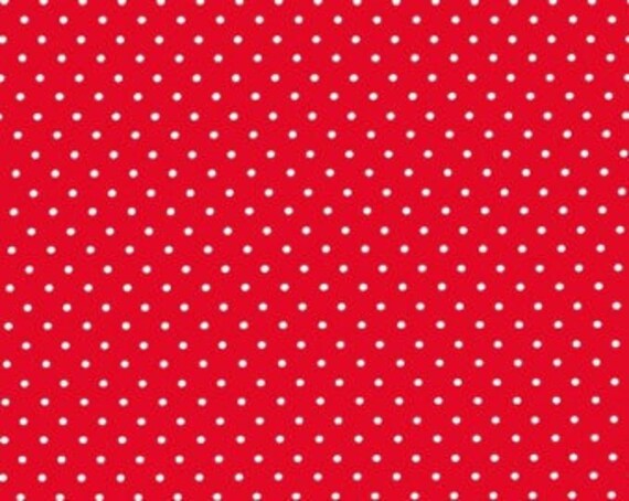 Pinhead Polka-dot Red Fabric Michael Miller Fabrics 100% | Etsy