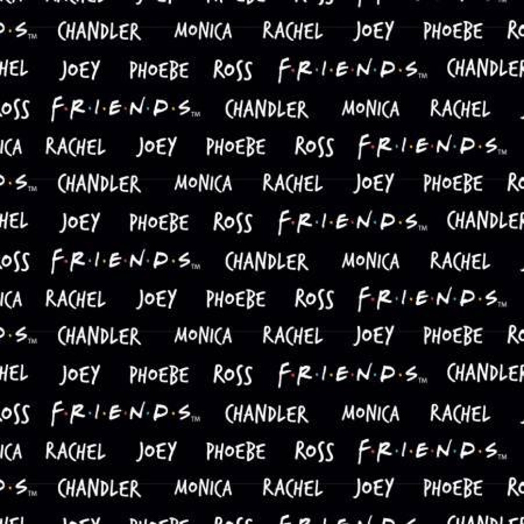 Friends Character Names Fabric, Camelot Fabrics, 100% Cotton - Etsy