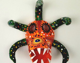 1983 Vintage Five Horned Vejigante Papier-mâché Mask, Made in Puerto ...