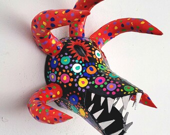 SMALL Papier-mâché Carnival Mask , Vejigante Made in Puerto Rico ...