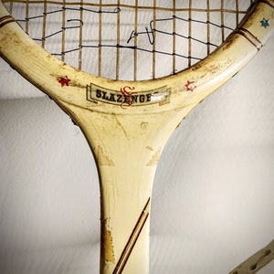 Set of THREE Vintage Wooden Tennis Rackets 1950's Slazenger and the Red ...