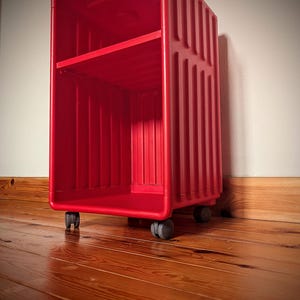 RARE Vintage IKEA DIDRIK Red Bedside / Storage / Side Table Designed by ...