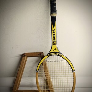 Rare Vintage Slazenger "service" Tennis Racket Vintage England Frame ...