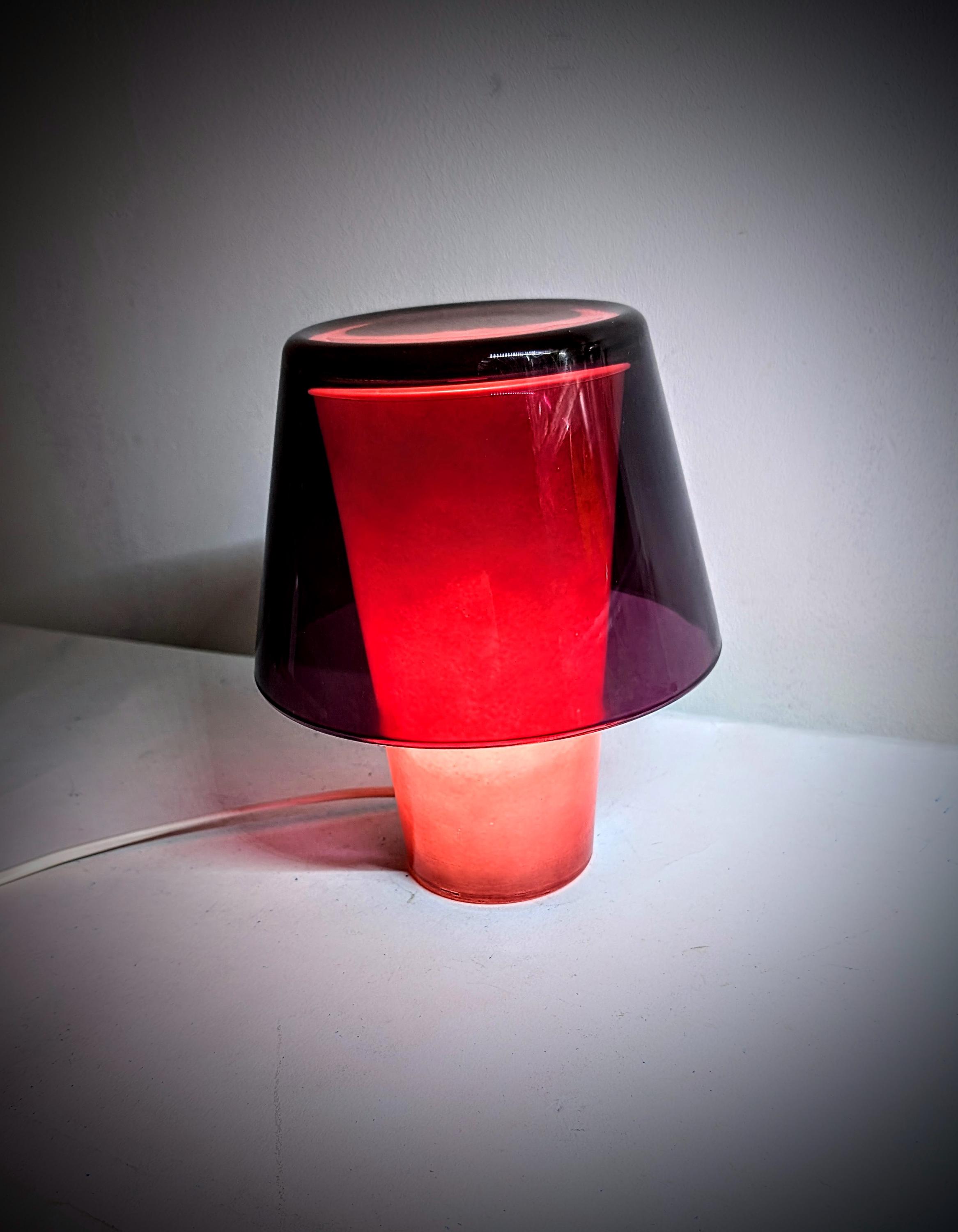 Vintage Ikea Gavik Deep Purple Glass Mushroom Lamp by Helena Svensson ...