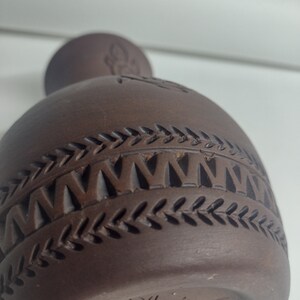 MOHAWK Vase -six Nations Native Art Pottery Turtle and Dove Incised ...