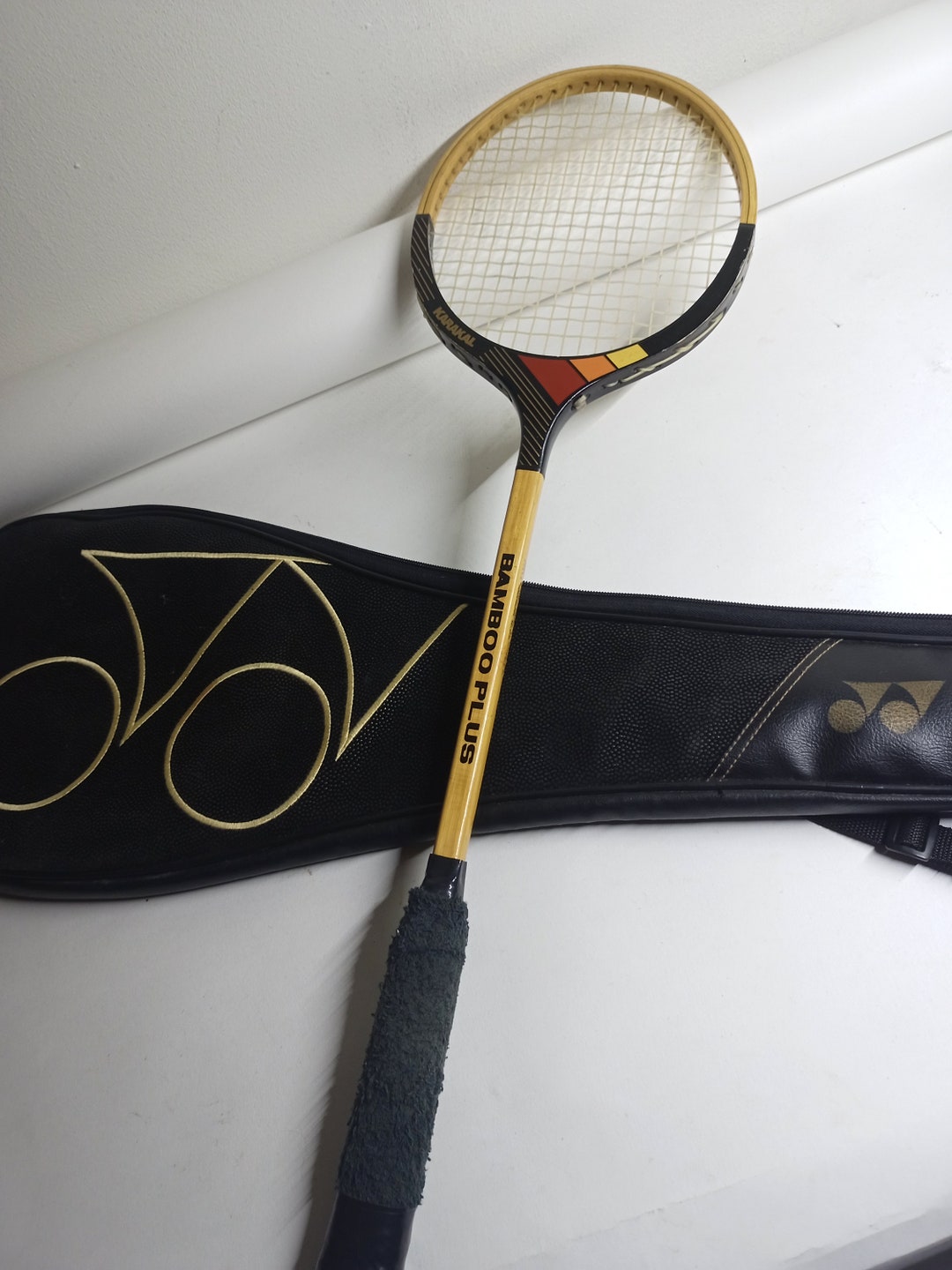 Very Nice Vintage BAMBOO Badminton / Squash Racket by Karakal in Super ...