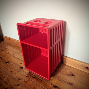 RARE Vintage IKEA DIDRIK Red Bedside / Storage / Side Table Designed by ...